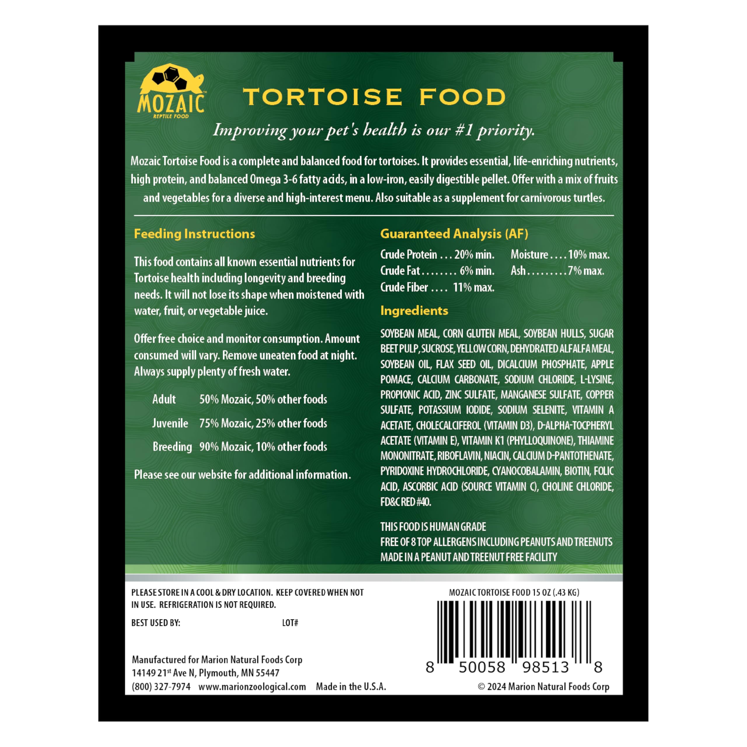 Snapklik.com : Mozaic Tortoise Food & Turtle Pellets Supplement ...