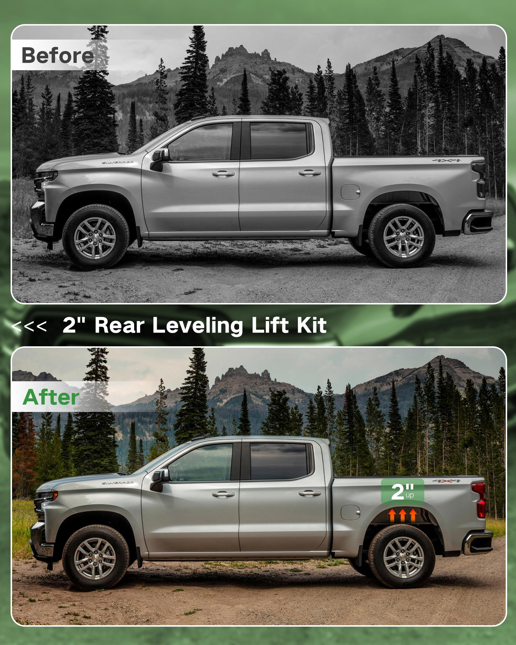 Snapklik.com : Glorider 2" Rear Lift Blocks Fit For 2007-2024 Chevy ...