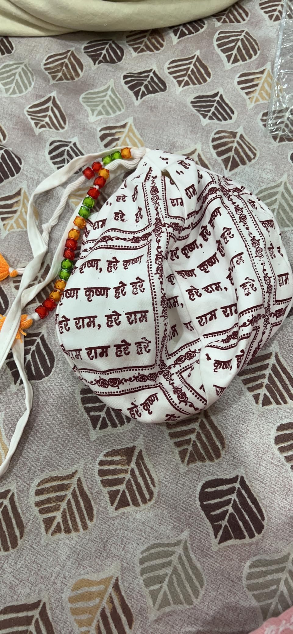 Hare Krishna Food For Soul Hare Rama Jaap Mala Bag-Japa Mala Bag ...