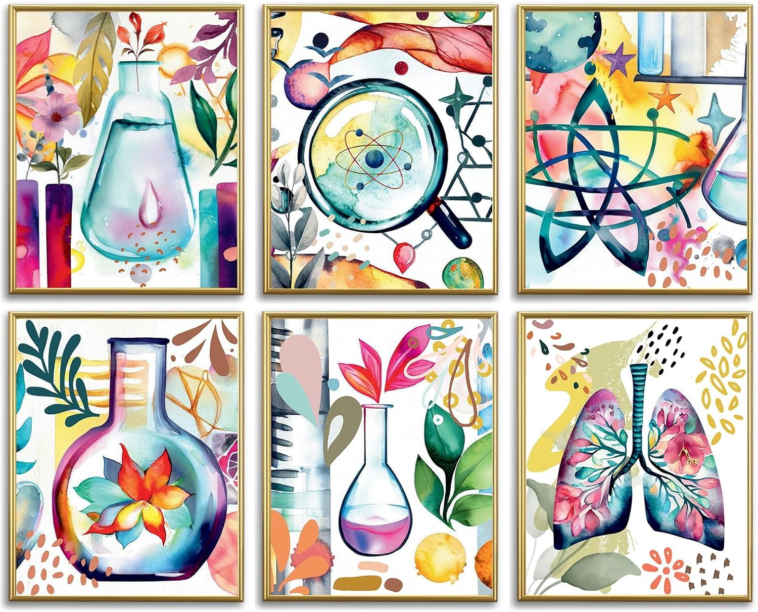 Science Wall Prints Boho Watercolor Posters for Classroom Must Have ...