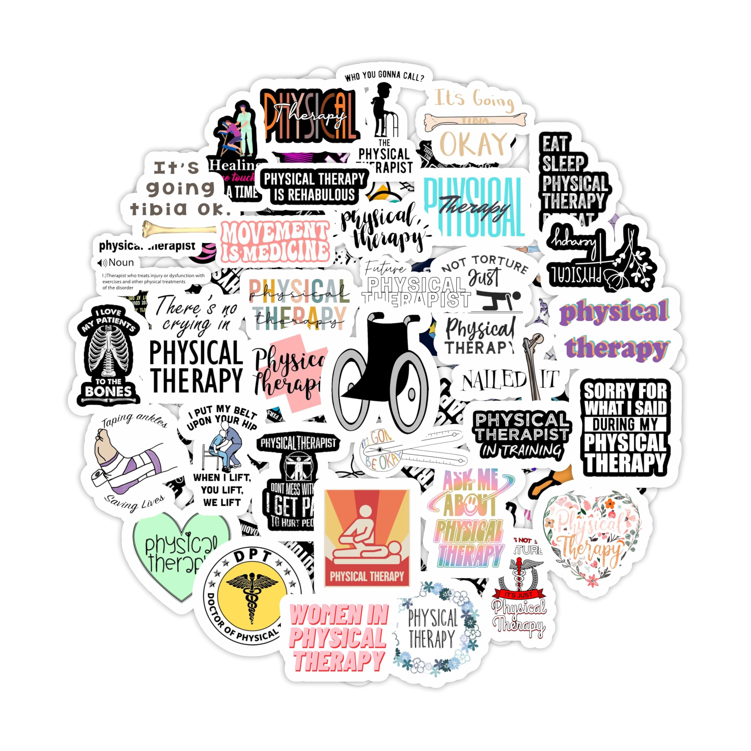 Amazon.com: Physical Therapy Stickers for Water Bottle and Laptop ...