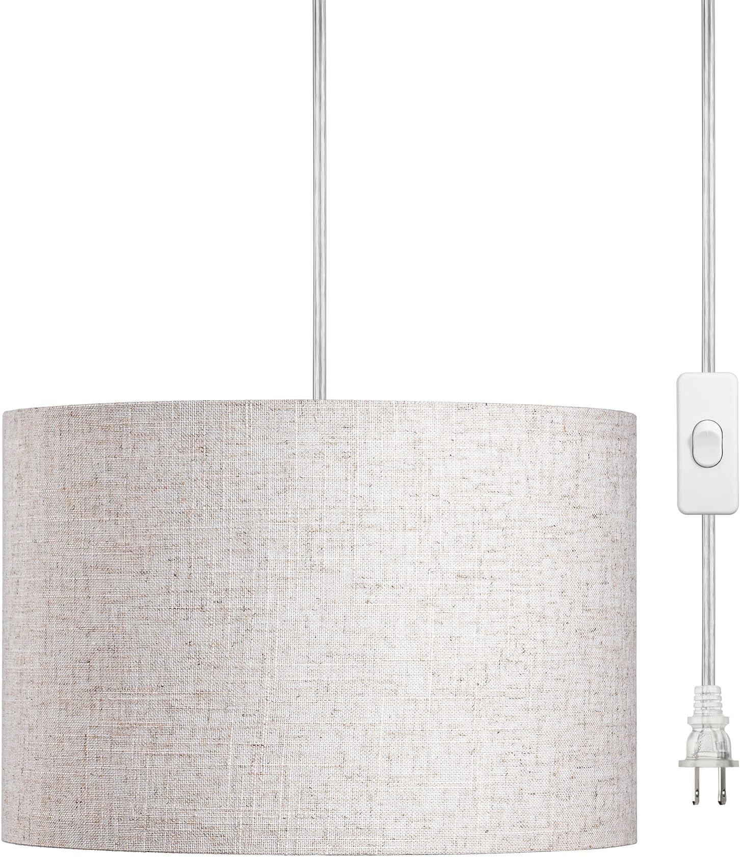 Plug in Pendant Light,15 FT Hanging Lamp with Plug in Cord, On/Off ...