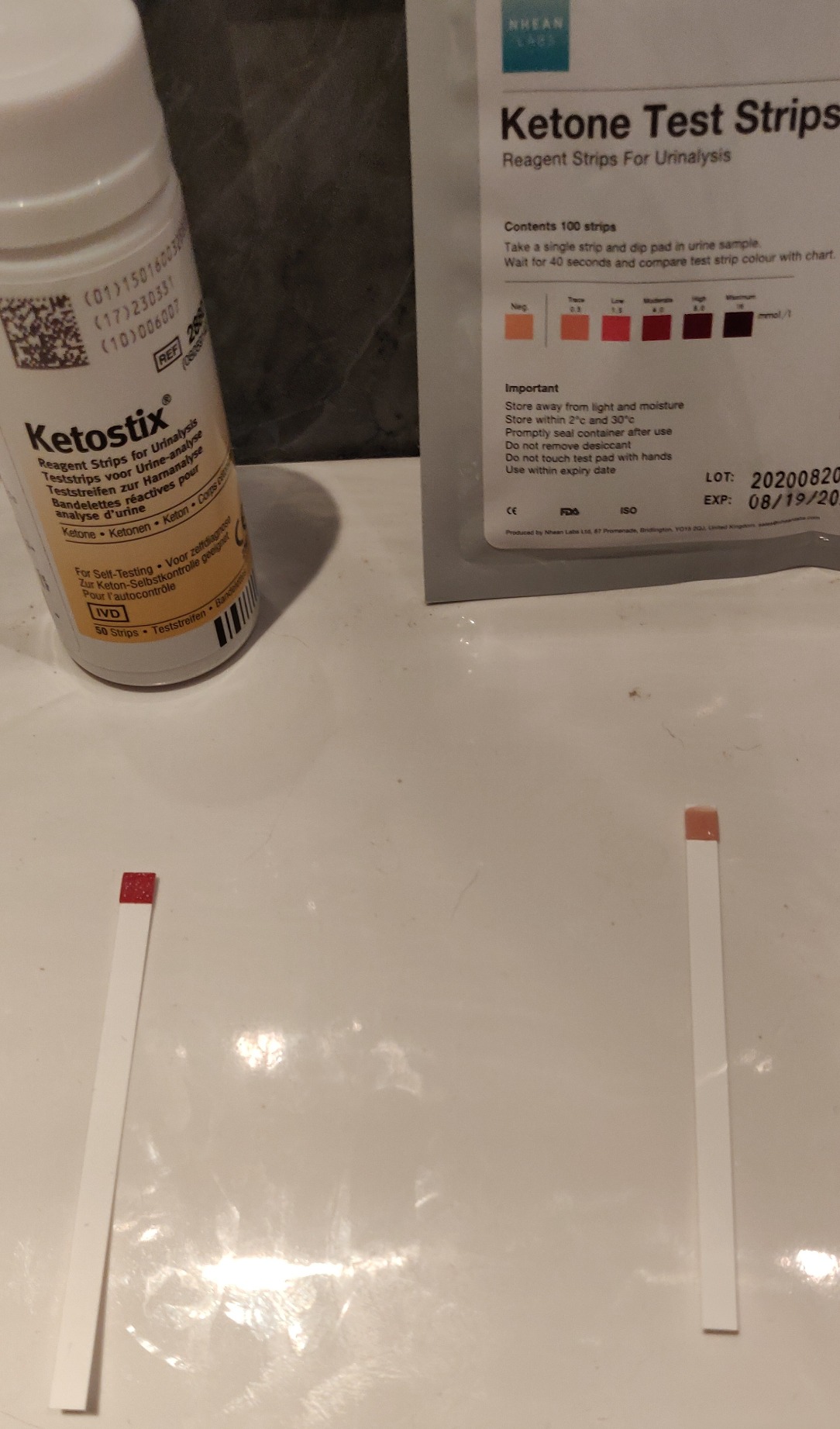 Nhean Labs® Ketone Urine Test Strips For Low Carb Keto Diet, Pack of ...