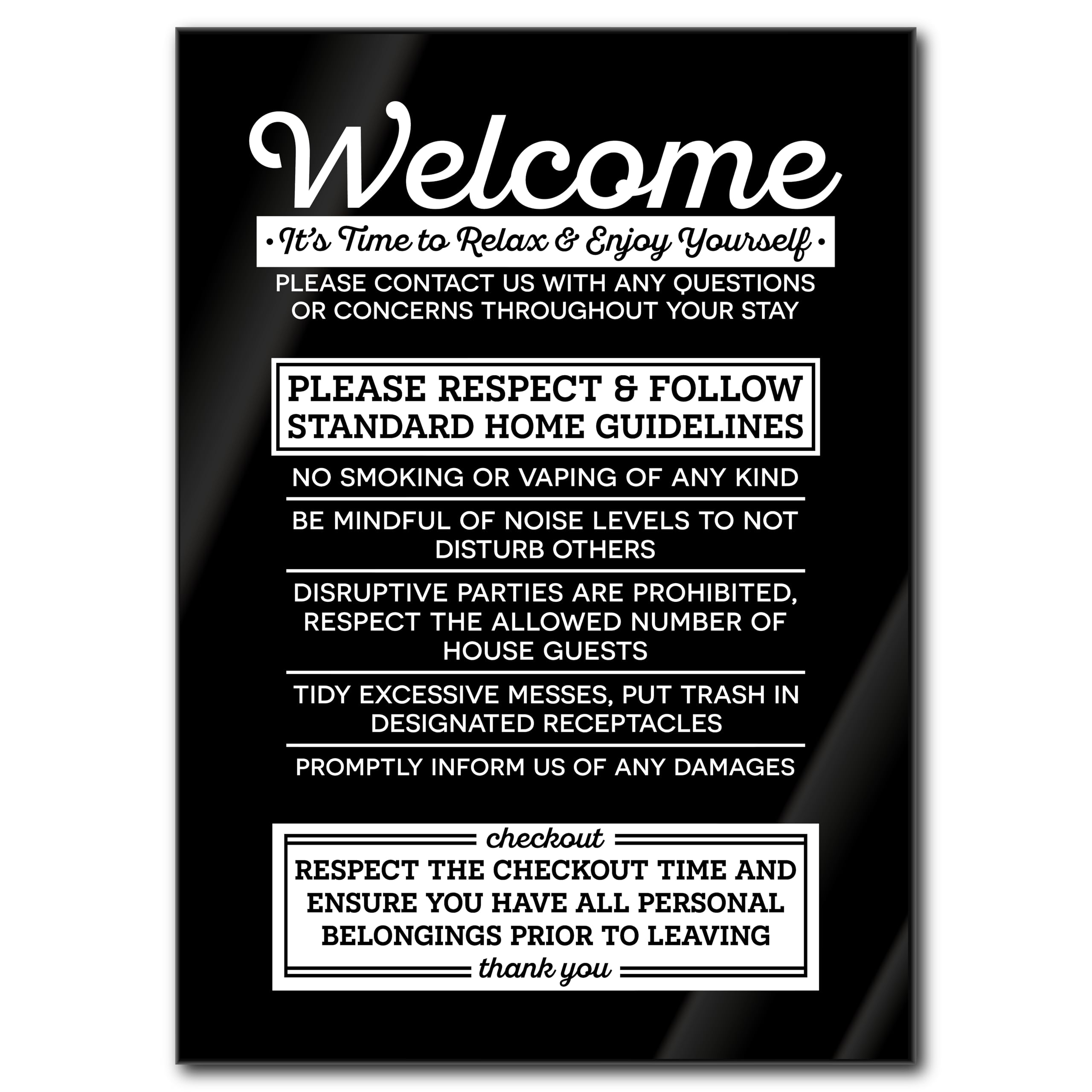 Amazon.com: Acrylic 5x7 Compatible with Airbnb Essentials for Hosts ...