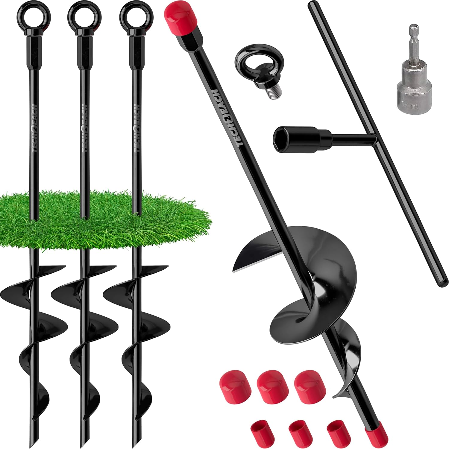 Amazon.com : 18" Heavy Duty Ground Anchors Kit (4 Pcs) - Shed Tree Tent ...