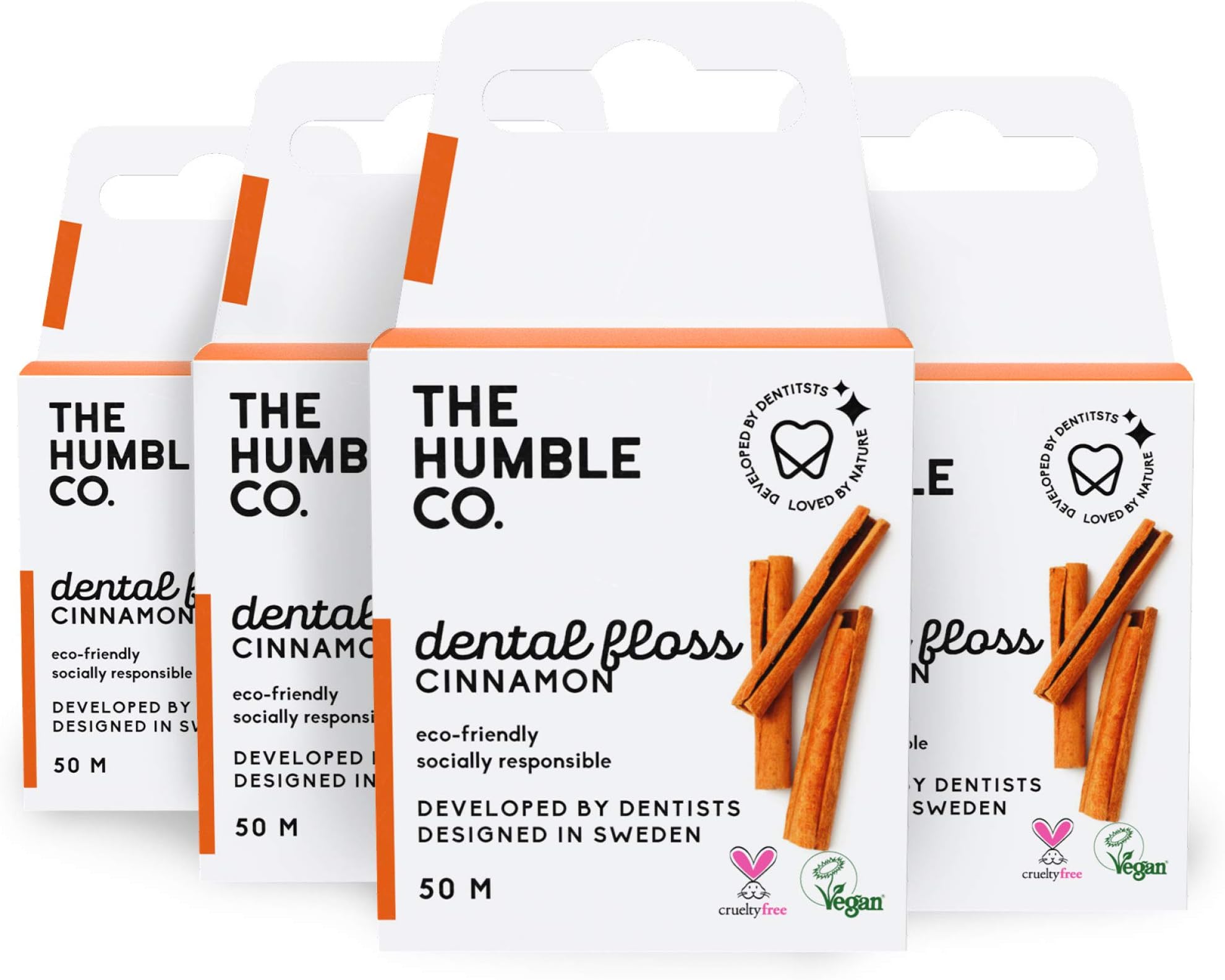 Amazon.com : The Humble Co. Dental Floss (4pack) - Vegan, Waxed Dental ...