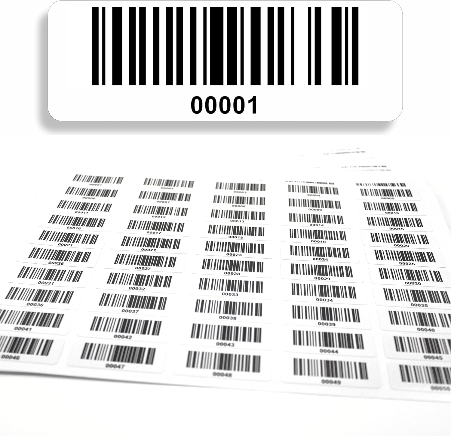 barcode labels 1-1000 DGUV inspection labels - consecutive 5-digit ...