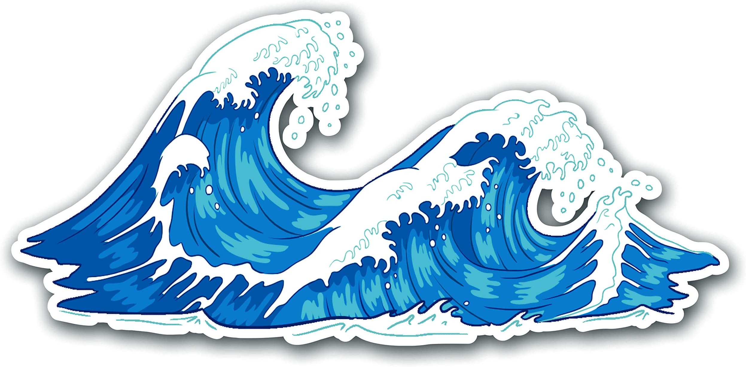 Amazon.com: Great Wave Off Kanagawa Circle Vinyl Sticker - Select Size ...