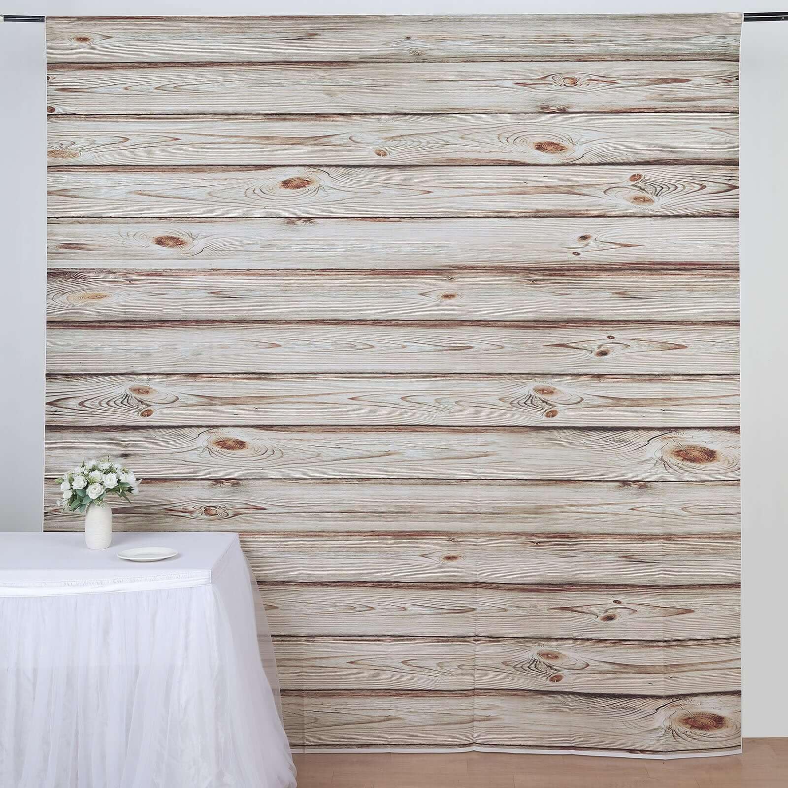 Whitewash Wood Panel Background