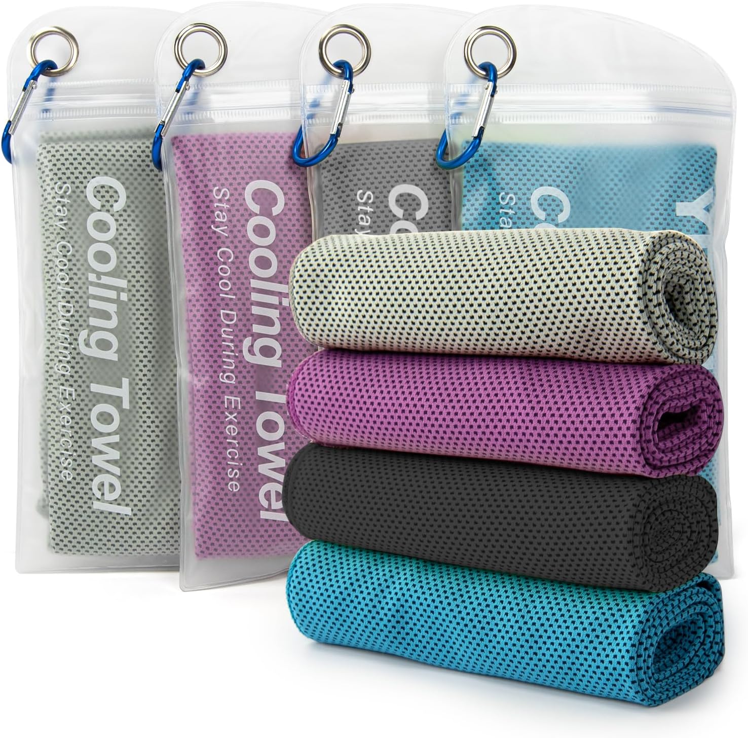 Amazon.com: YESLIFE 4 Pack Cooling Towel 40"x12", Gym Towels for Men ...