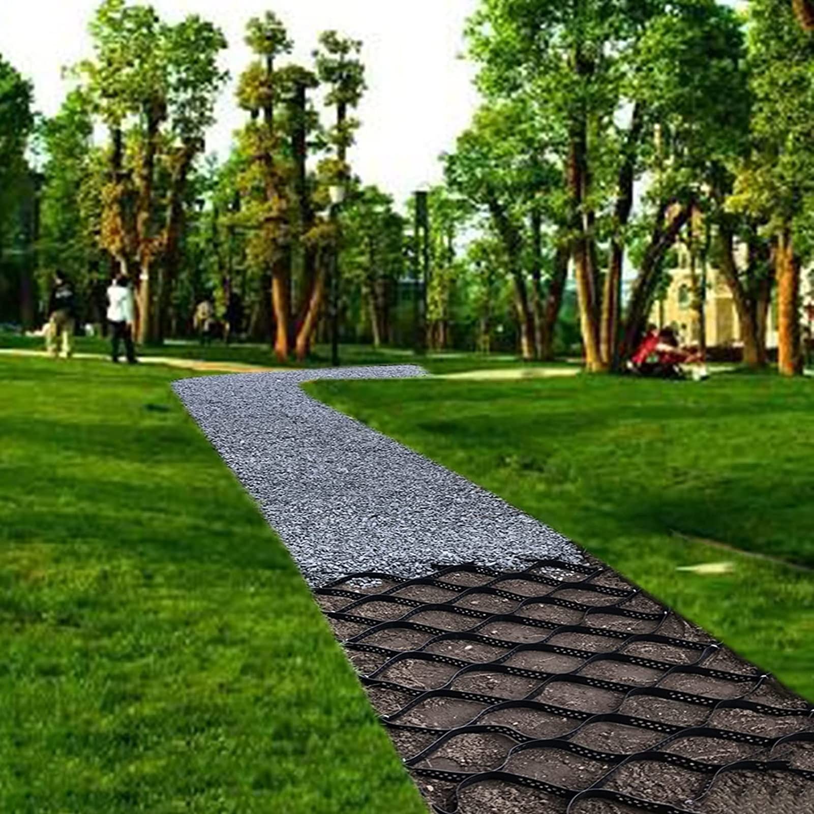 Buy Geogrid Park Pathway Ground Grid Paving Stabilizer for Pea Soil ...