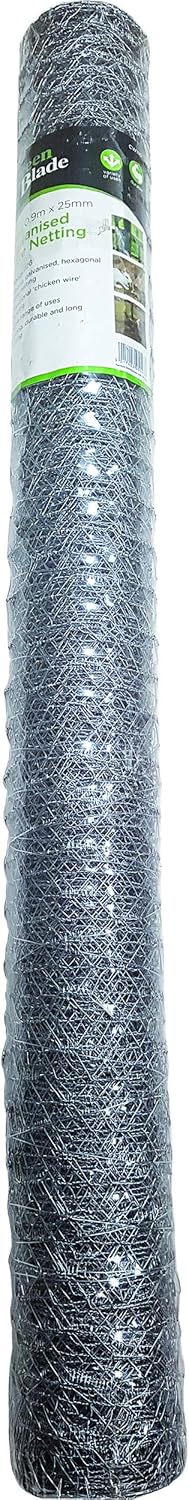 Green Blade BB-CW110 10 x 0.9m Galvanized Wire Netting with 25mm Mesh ...