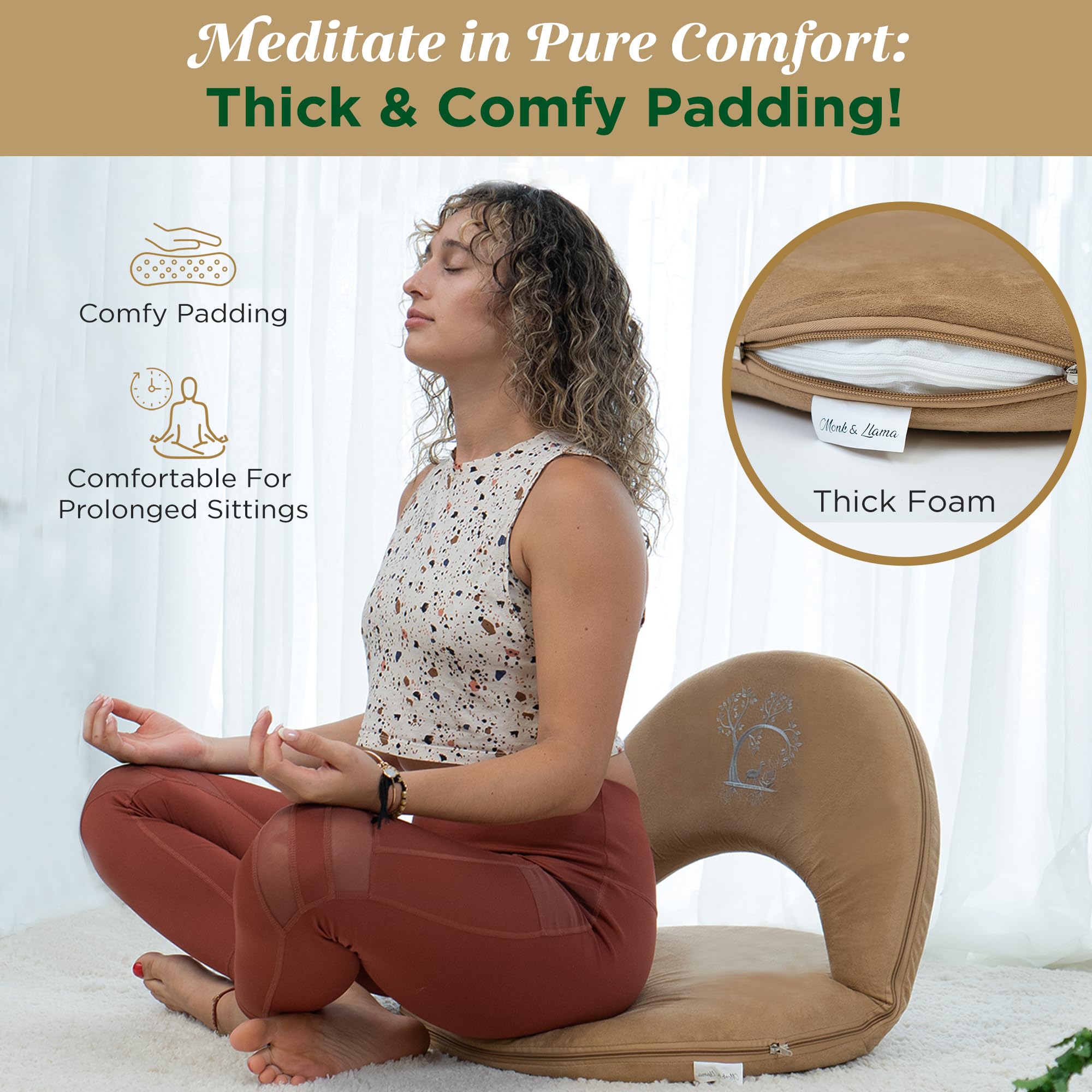 Japanese Meditation Floor Chair with Back Support for Adults - Premium ...