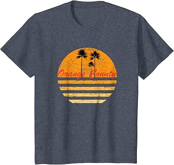 Amazon.com: Orange County Vintage Retro T-Shirt 70s Throwback Surf Tee ...