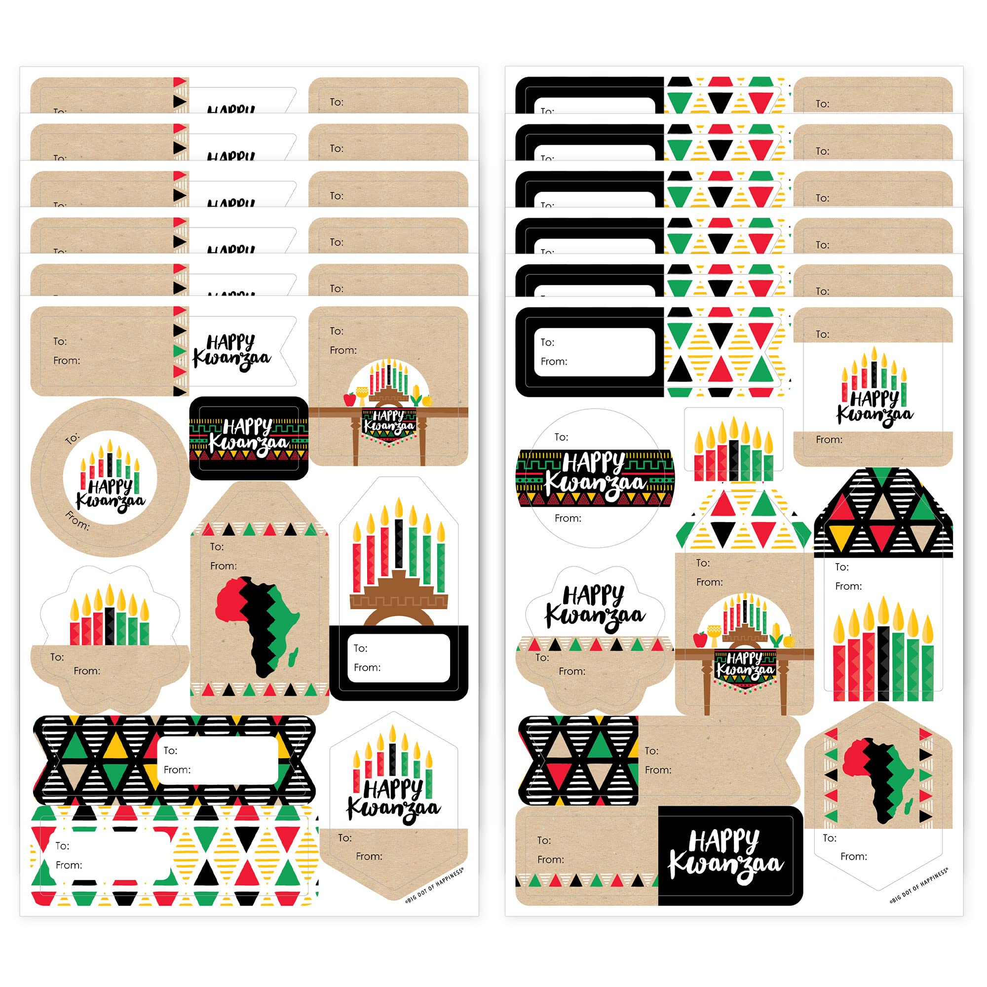 Amazon.com: Big Dot of Happiness Happy Kwanzaa - Assorted African ...