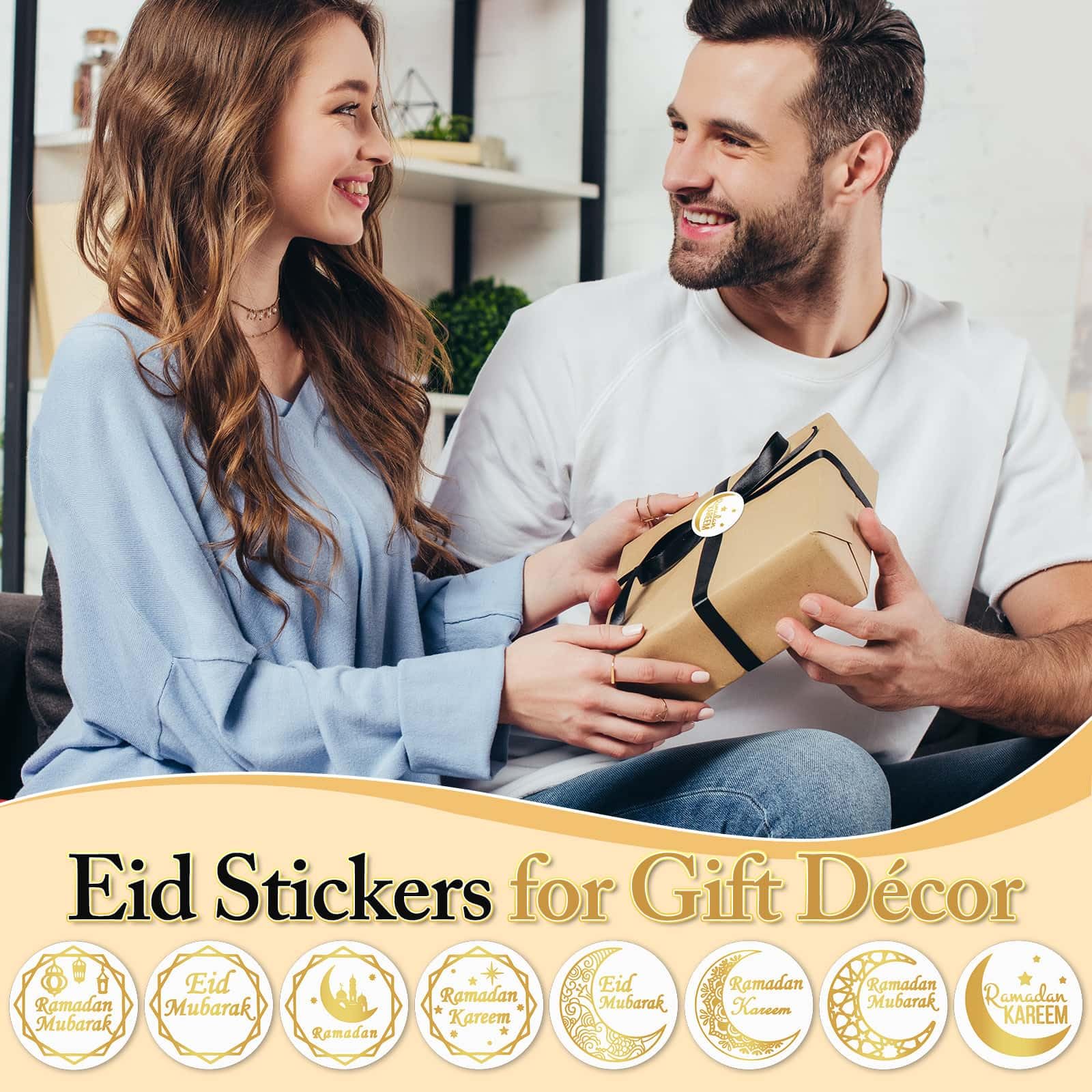 Snapklik.com : 800 Pcs 1.5 Inch Ramadan Stickers Gold Foil Ramadan ...