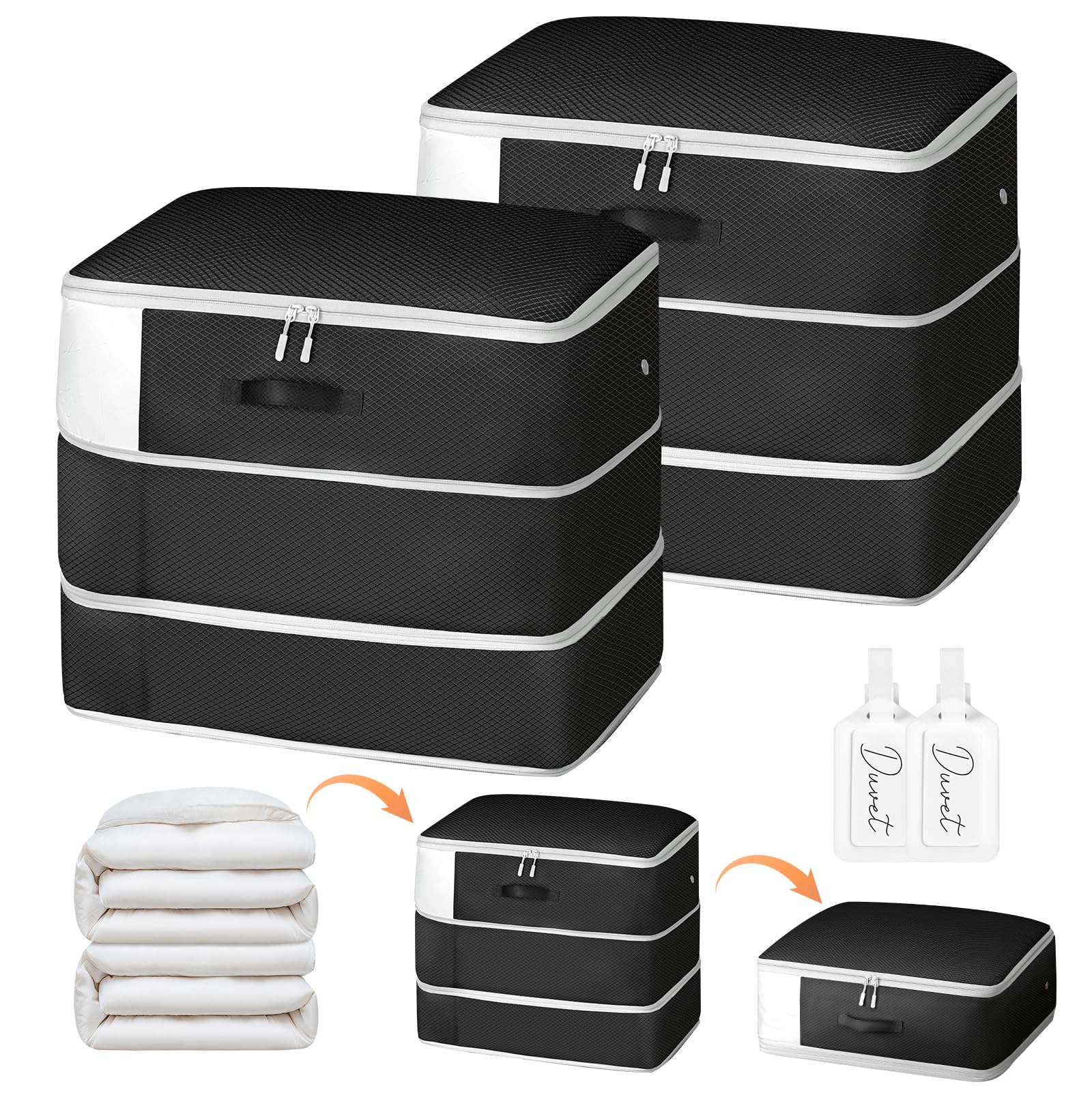 Amazon.com: Easortm Comforter Storage Bag - Large Capacity Blanket ...