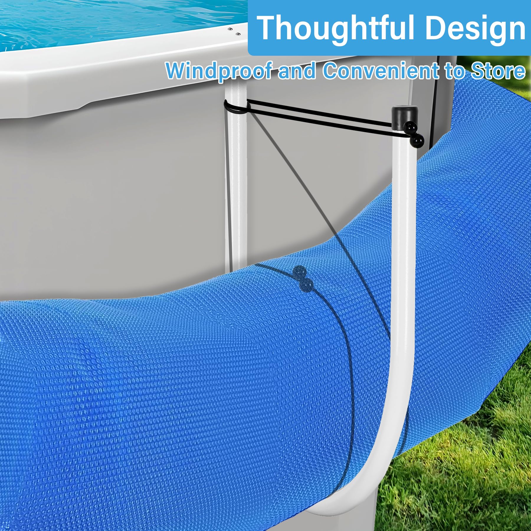 Snapklik.com : Neorexon Pool Solar Cover Holder For Above Ground Pool ...