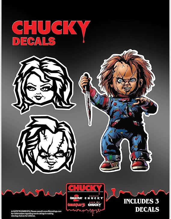Amazon.com - Chucky & Tiffany Child's Play Decals - Set of 3 Vinyl ...