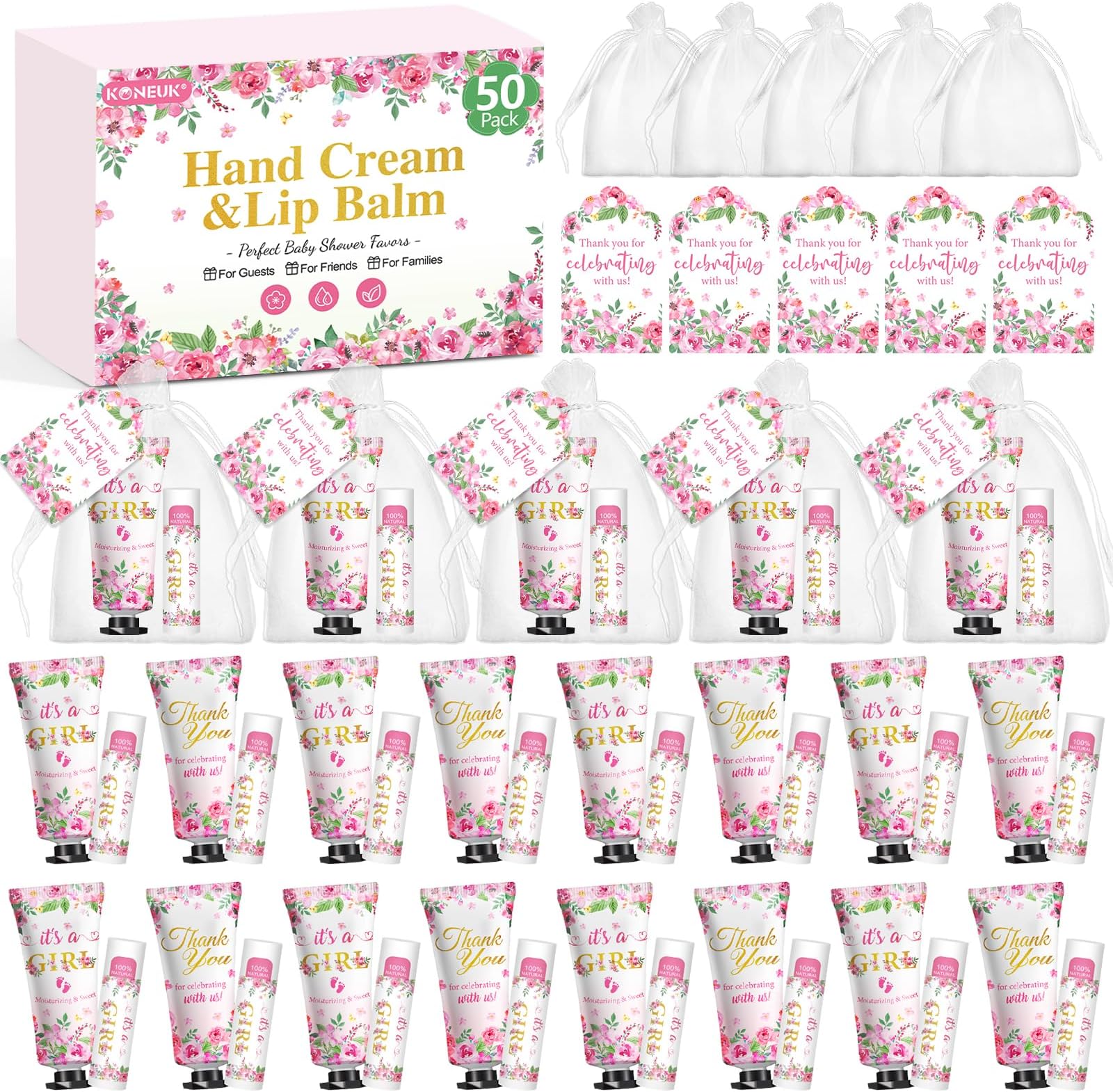 Amazon.com : Oh Baby 60 Sets Travel Size Hand Lotion - Baby Shower ...