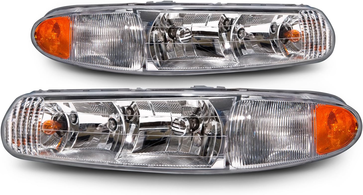 Amazon.com: HEADLIGHTSDEPOT Halogen Headlights Compatible With Buick ...