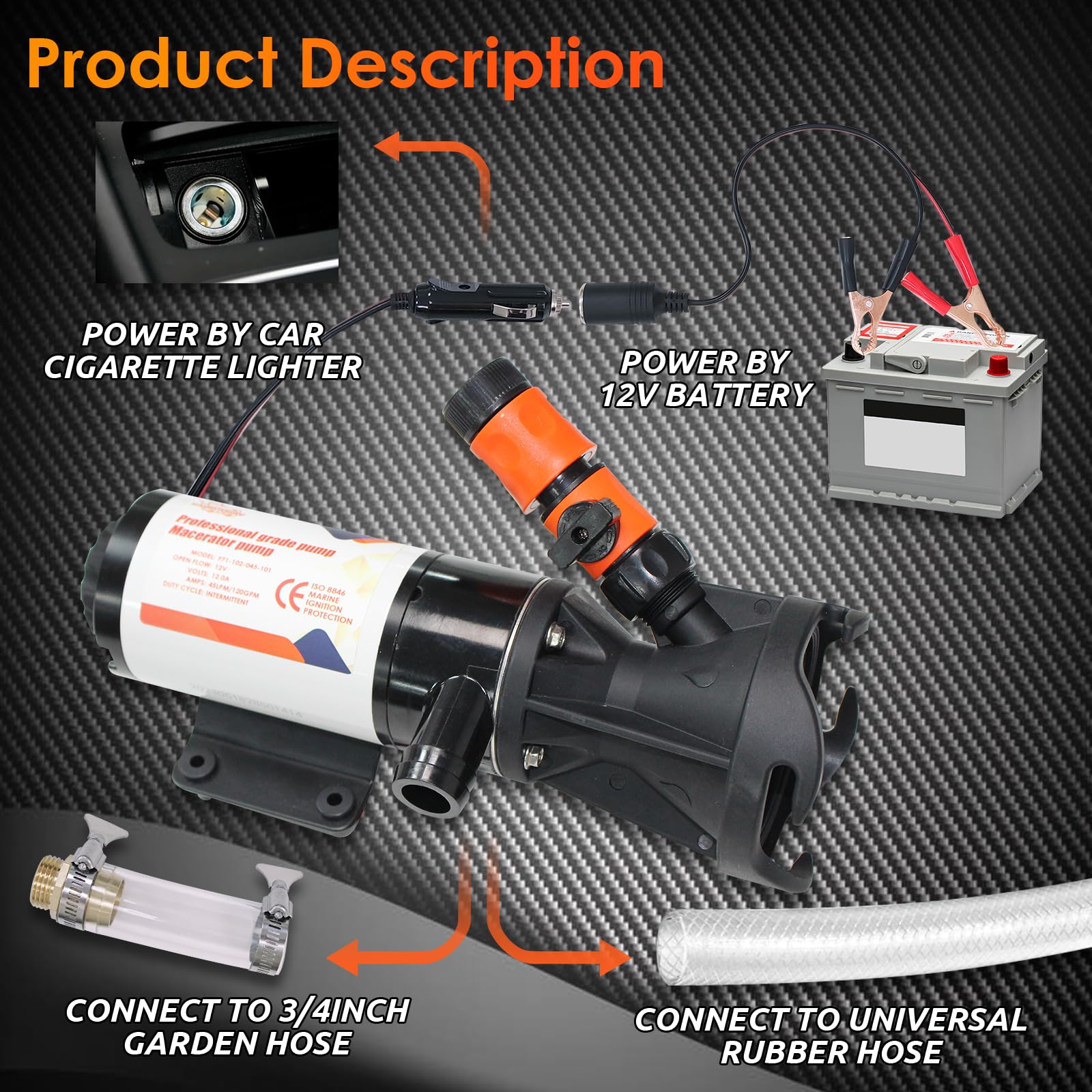 Snapklik.com : RV Macerator Pump,RV Pump,Macerator Pump For RV,12V-12 ...