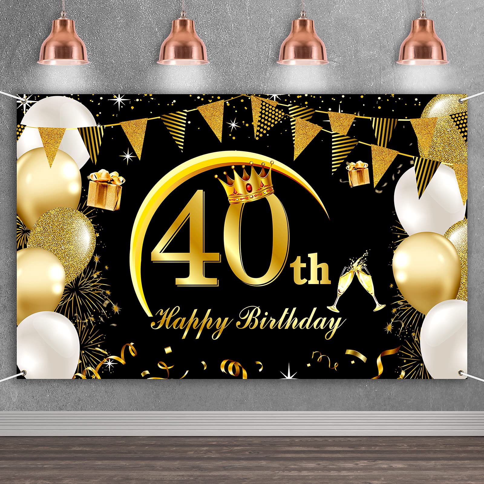 Buy Happy 40th Birthday Banner NIKUMO 40th Birthday Party Decoration buy-happy-40th-birthday-banner-nikumo-40th-birthday-party-decoration