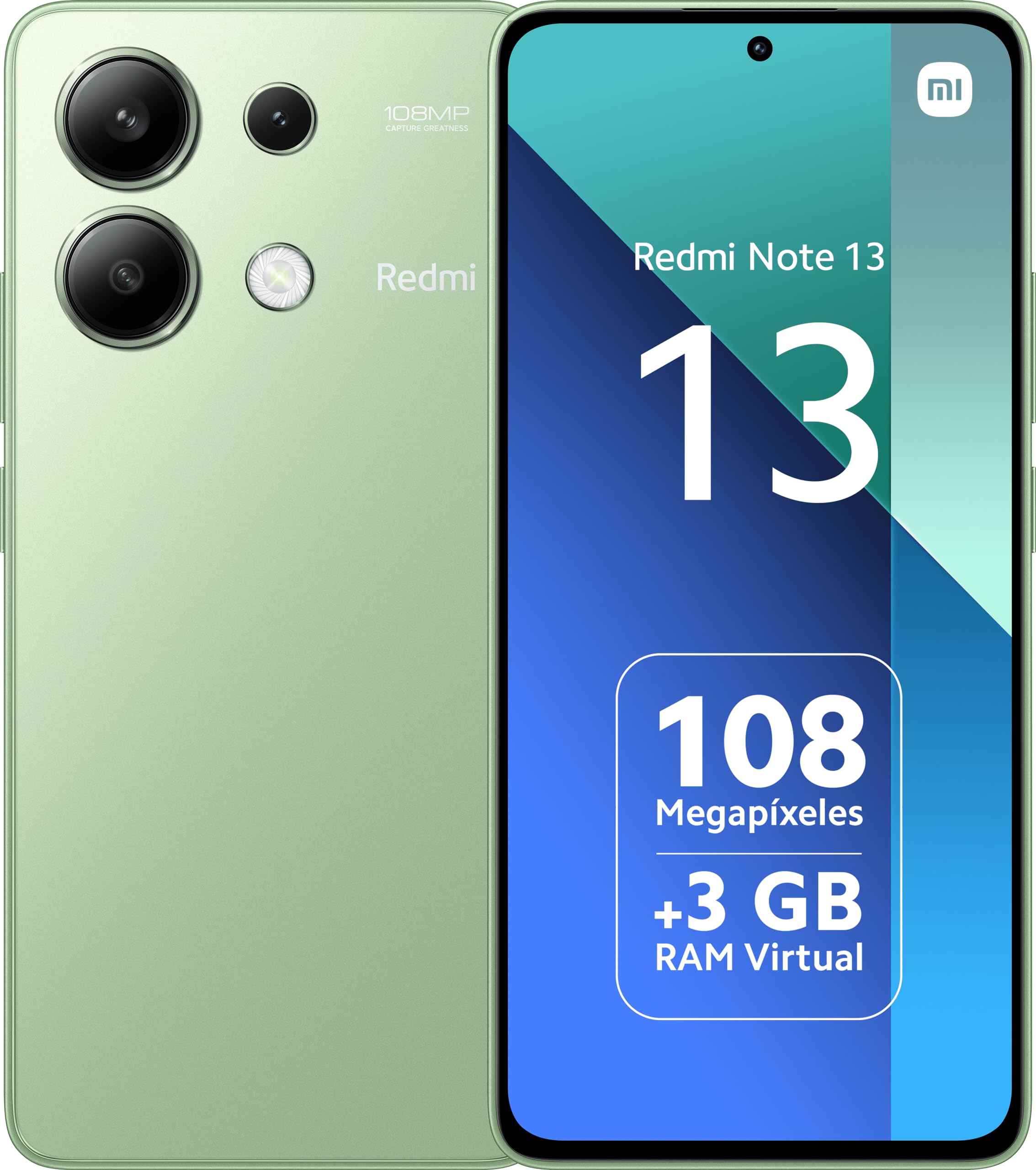 Xiaomi Redmi Note 13 4G 6GB RAM 128GB Mint Green : Amazon.de ...