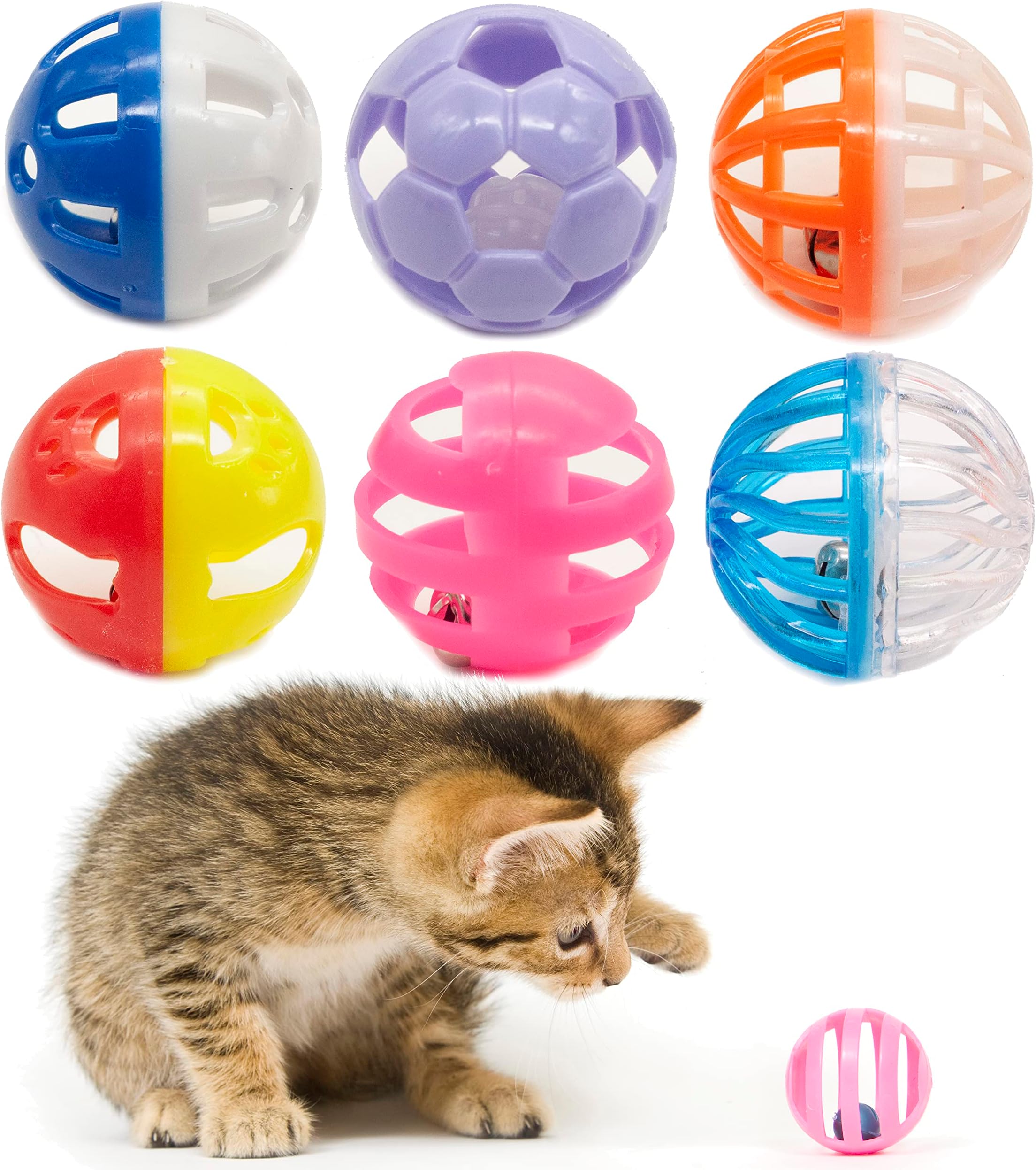 Amazon.com : Pets First Large Size Cat Ball with Bell Toy for Cats ...