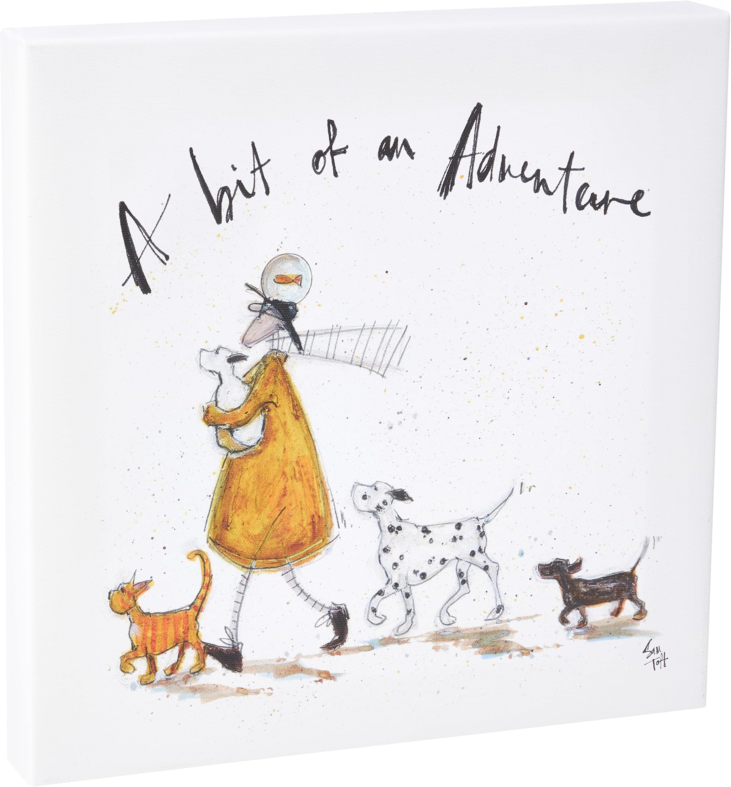 Sam Toft Bit of an Adventure Canvas Print 30x30cm, Multi, 30 x 30 x 3 ...