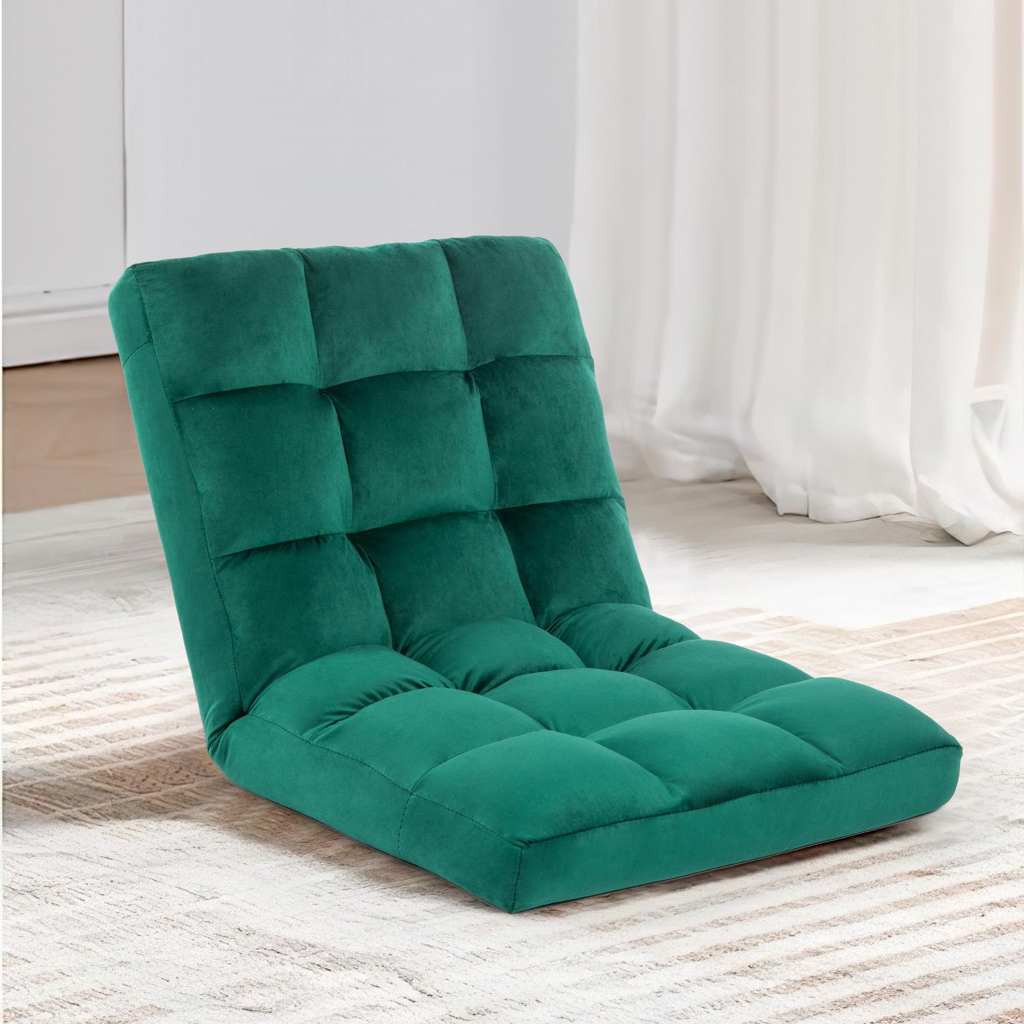 Amazon.com: HOMYEDAMIC Floor Chair, 24 inches Wide Oversized Velvet ...