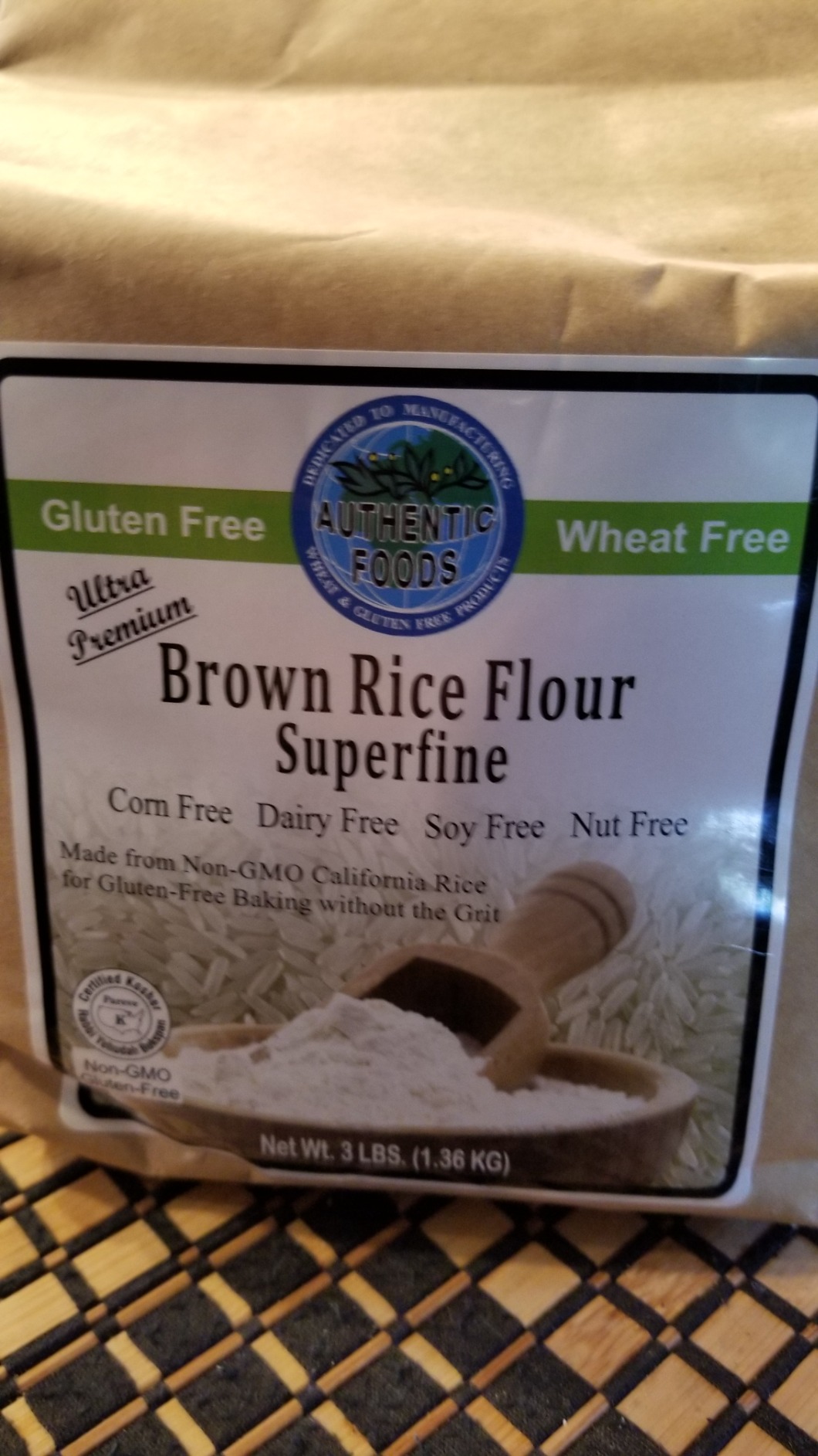 Amazon.com : Authentic Foods Superfine Brown Rice Flour - 3lb : Grocery ...