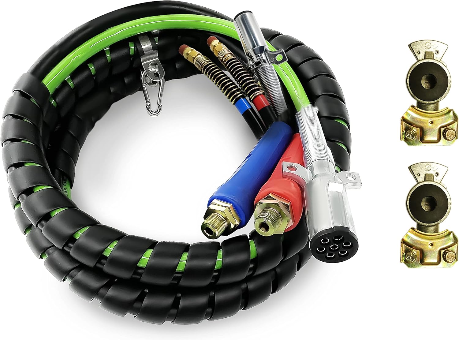 Amazon.com: TORQUE 15ft 3 in 1 ABS & Air Power Line Hose Wrap 7 Way ...