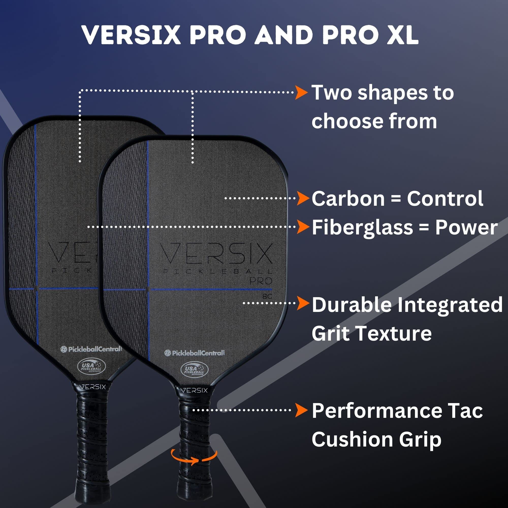 Snapklik.com : VERSIX Pro 6F Power Textured Fiberglass Pickleball ...