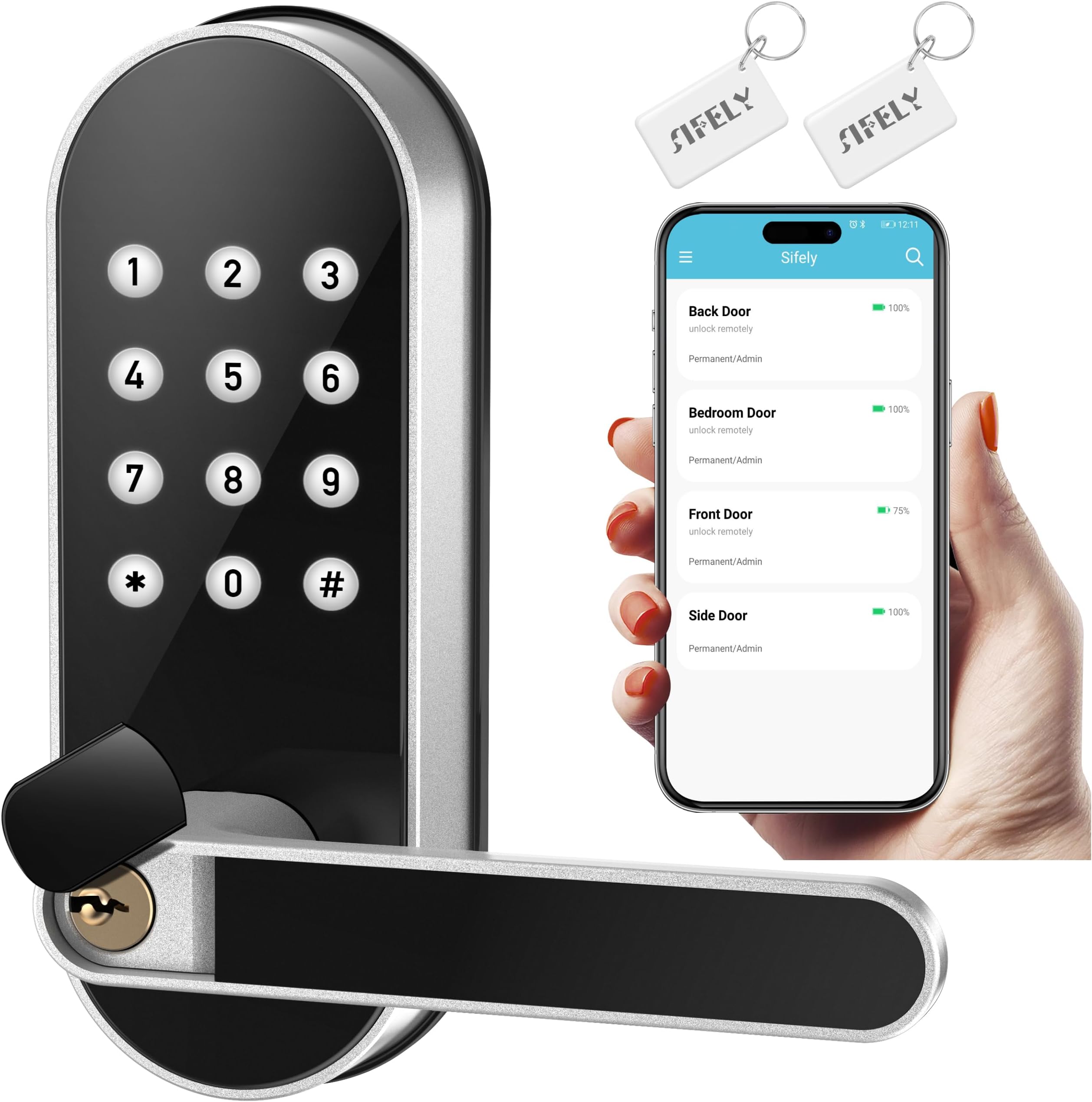 Sifely Smart Lock Key Fobs (3 Pack) - Amazon.com