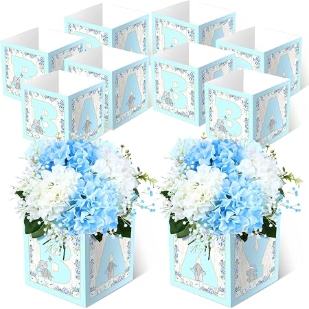 Amazon.com: Tanlade 6 Pcs Baby Shower Flower Boxes Centerpieces ...