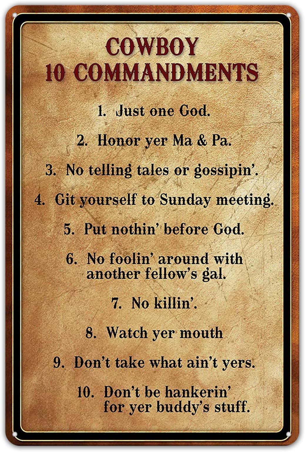 Amazon.com : Super durable The Code of The West Cowboy with Black Hat ...