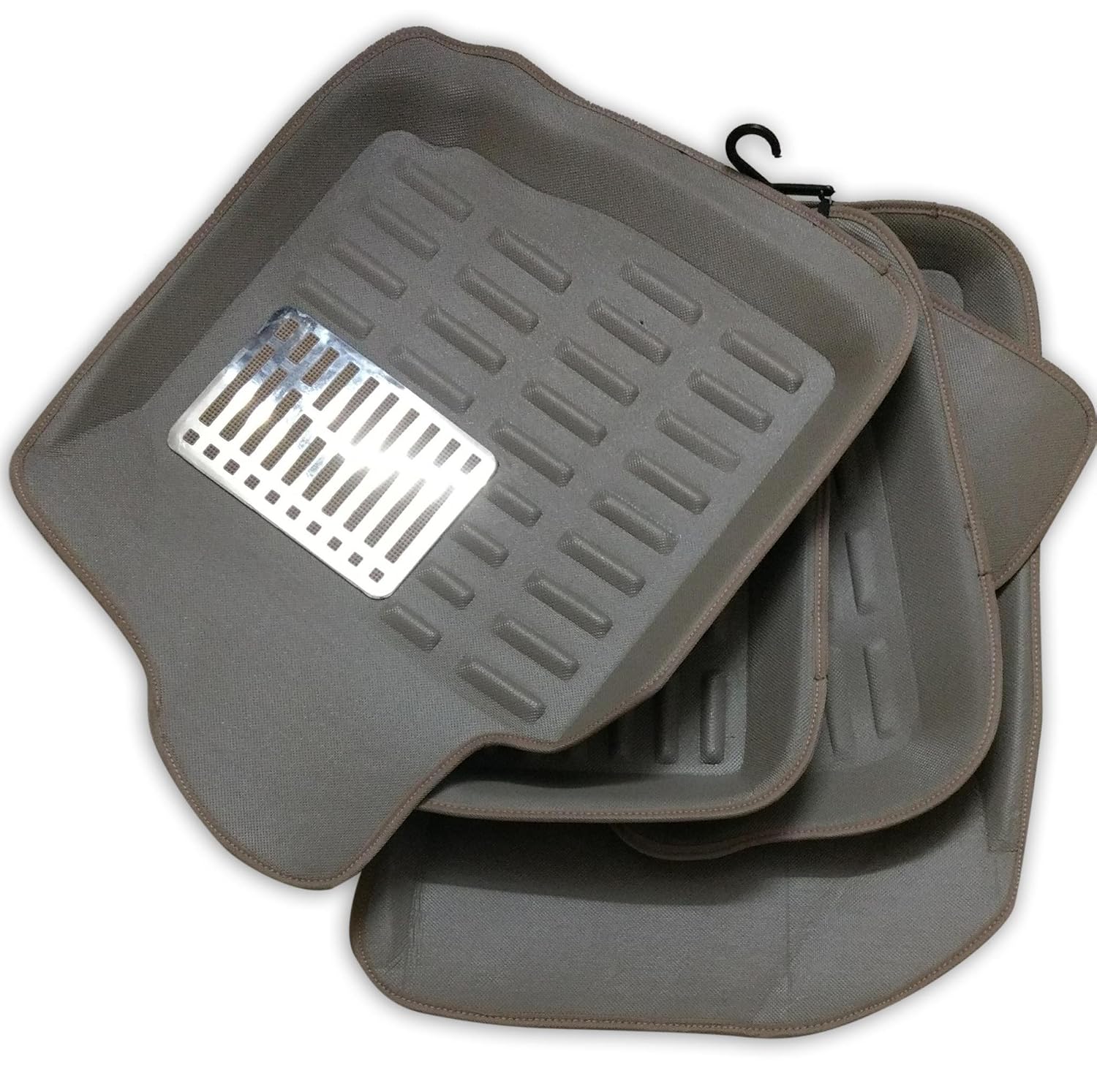 Motor Mart 4D CAR Floor MAT for Hyundai SANTRO (Beige) Sets of 5 MATS ...
