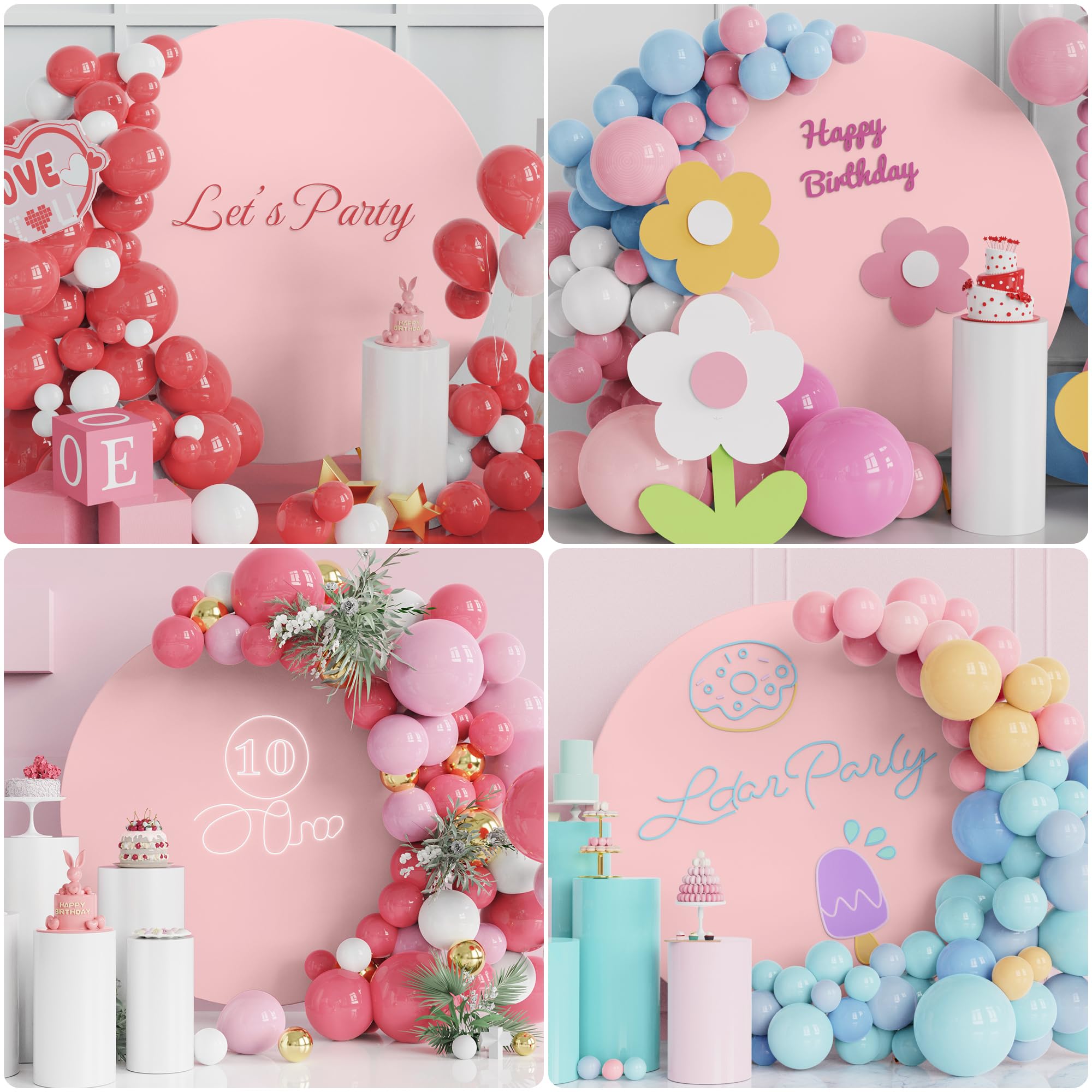 Snapklik.com : Round Backdrop Cover 6FT Blushing Pink Spandex Wedding ...