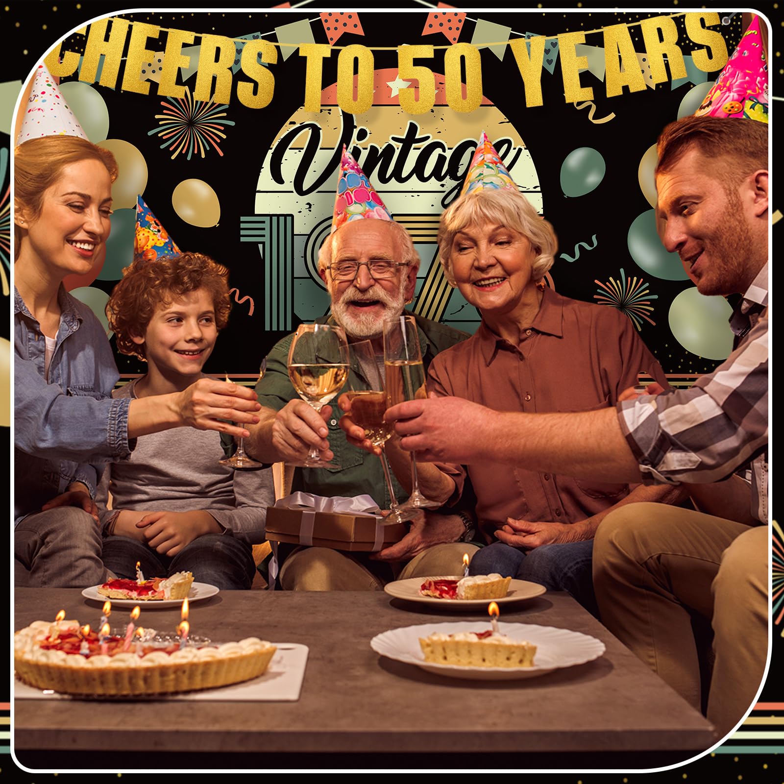 Snapklik.com : RoundFunny Vintage 50th Birthday Decorations For Men ...