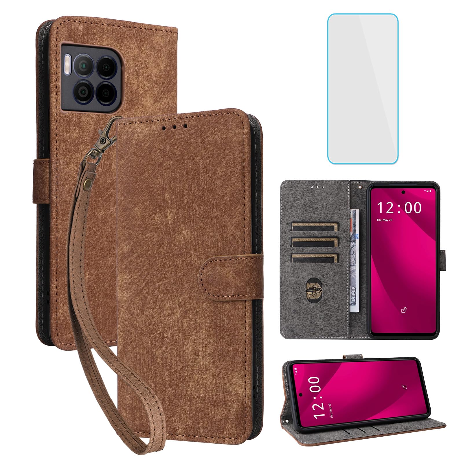 Amazon.com: IUQXU for T-Mobile Revvl 7 Pro 5G Wallet Phone Case with ...