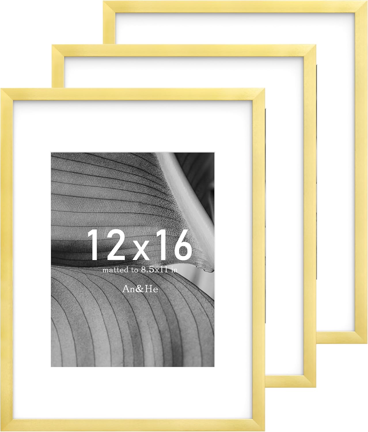 Amazon.com - An&He 12x16 Picture Frame, Gold Photo Frame for Tabletop ...