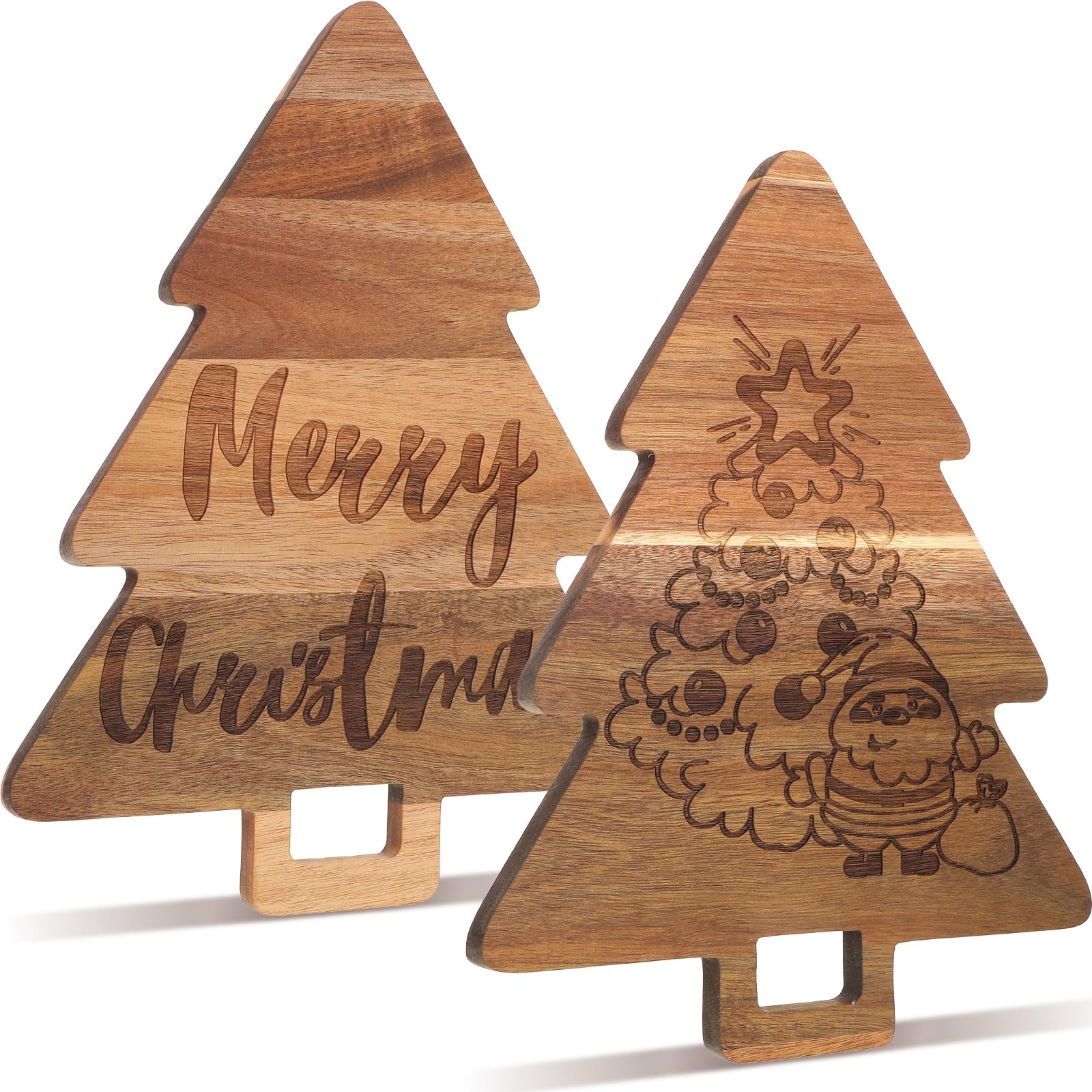 Amazon.com: Umigy 2 Pcs Christmas Cutting Board Christmas Tree ...