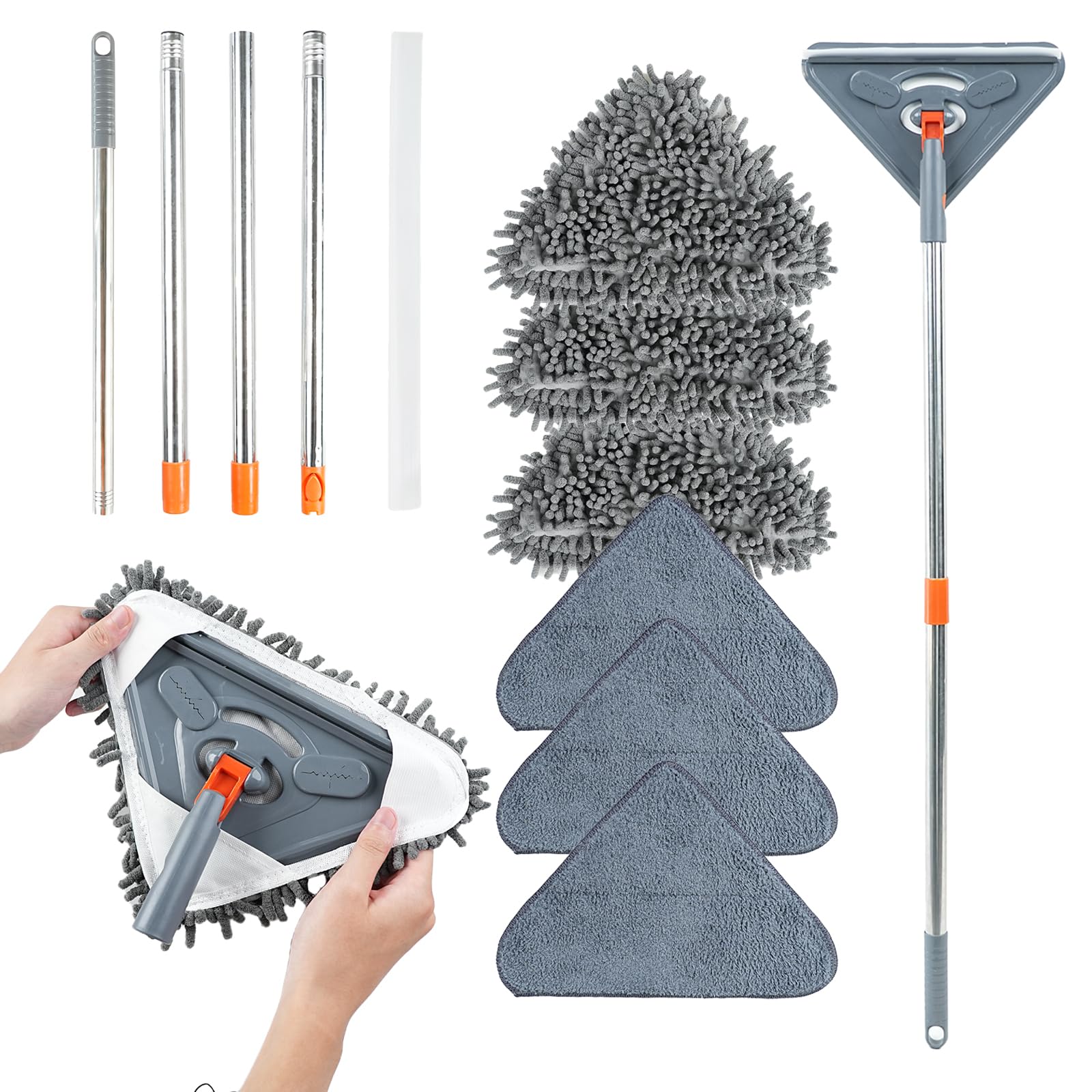 Amazon.com: Wall Mop Wall Mop Cleaner with Long Handle - Baseboard ...