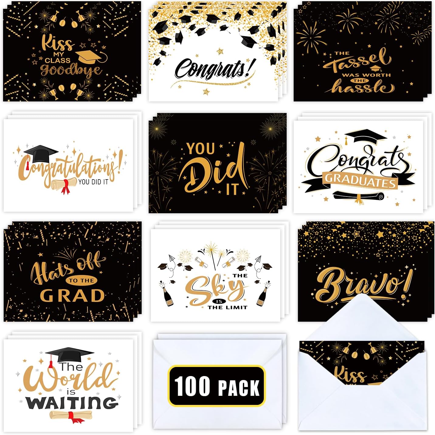 Amazon.com : Geosar 48 Packs Graduation Card Pack Class of 2024 ...