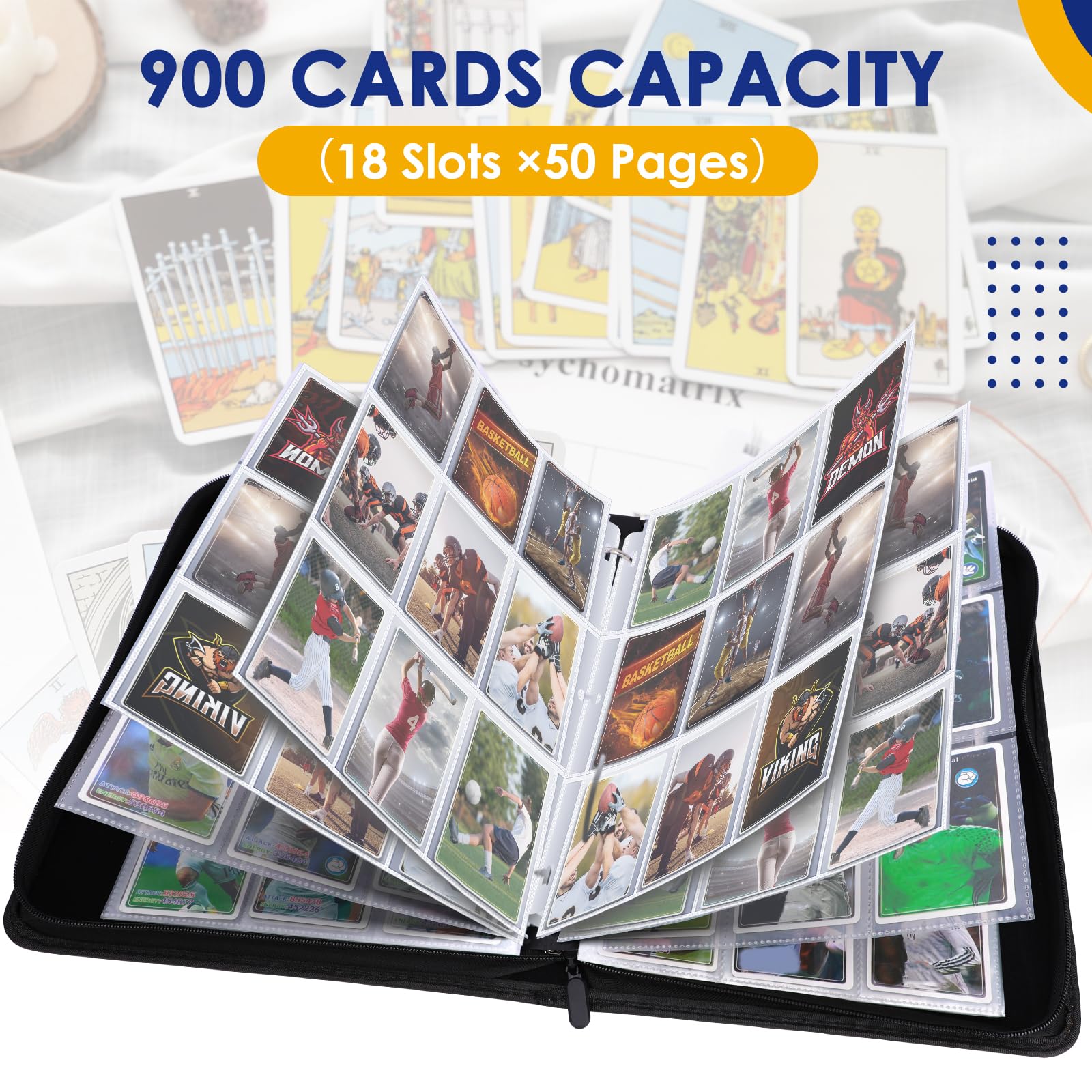 Snapklik.com : 900 Pockets Card Binder, Trading Card Album Display ...