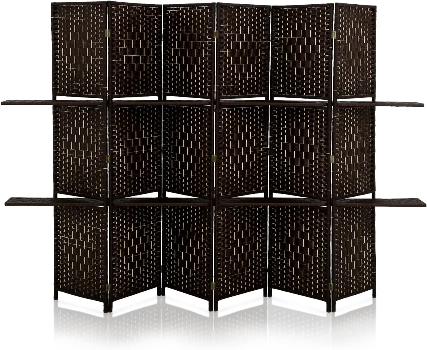 Amazon.com: Maxhonor 6 Panels 6 FT Tall&Extra Wide Weave Fiber Room ...