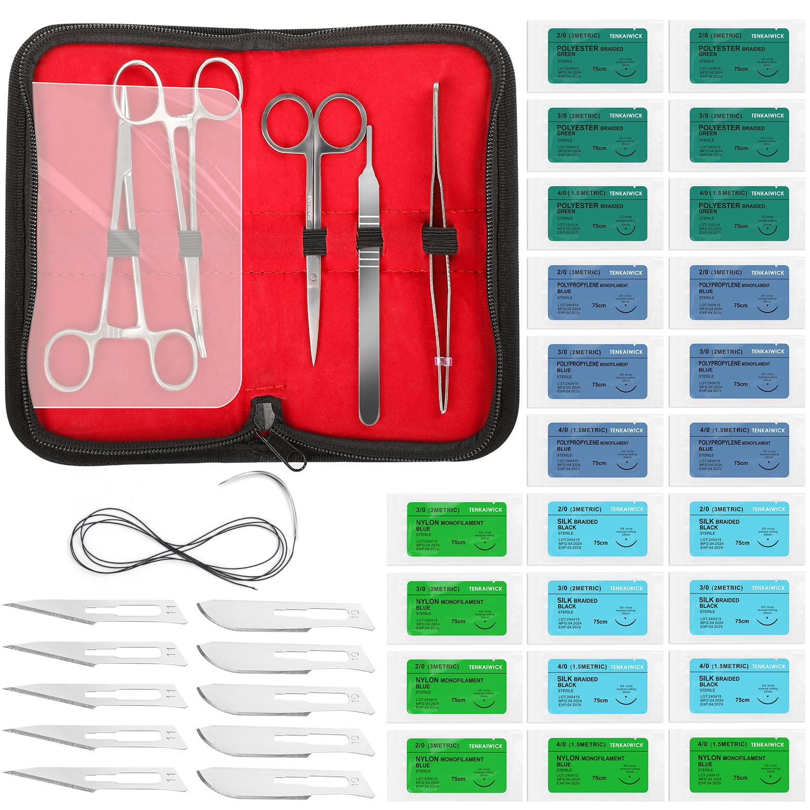 Snapklik.com : Three 40 Pieces Suture Practice Kit For Medical Students ...