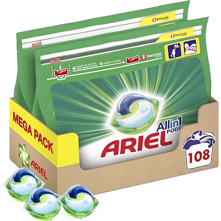 Ariel Pods Detergente Lavadora Cápsulas, 114 Lavados (Pack 3 x 38 ...