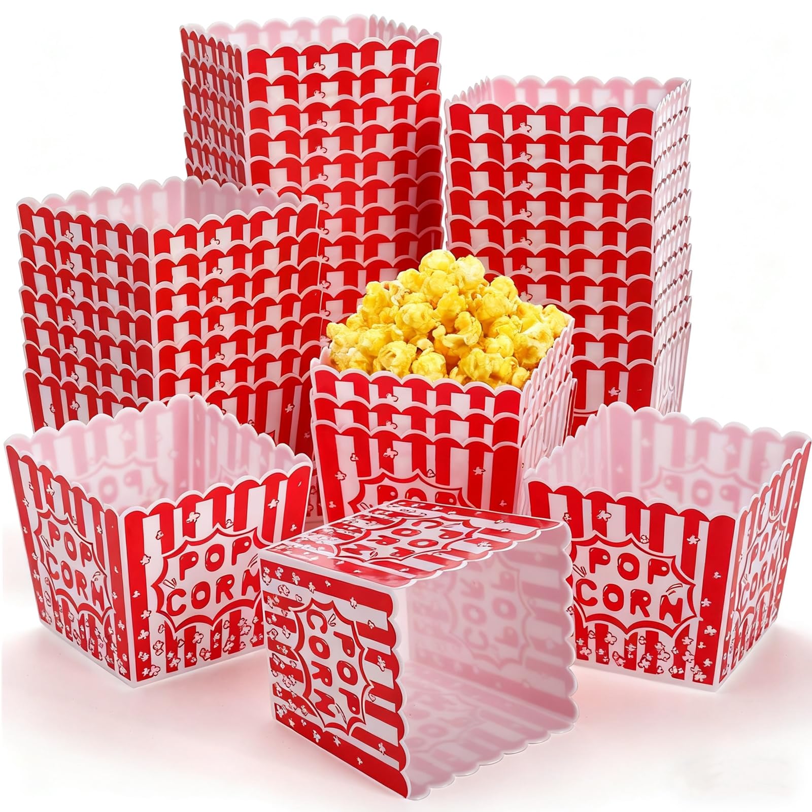 Snapklik.com : Tebery 30 Pack Reusable Movie Night Popcorn Boxes For Party